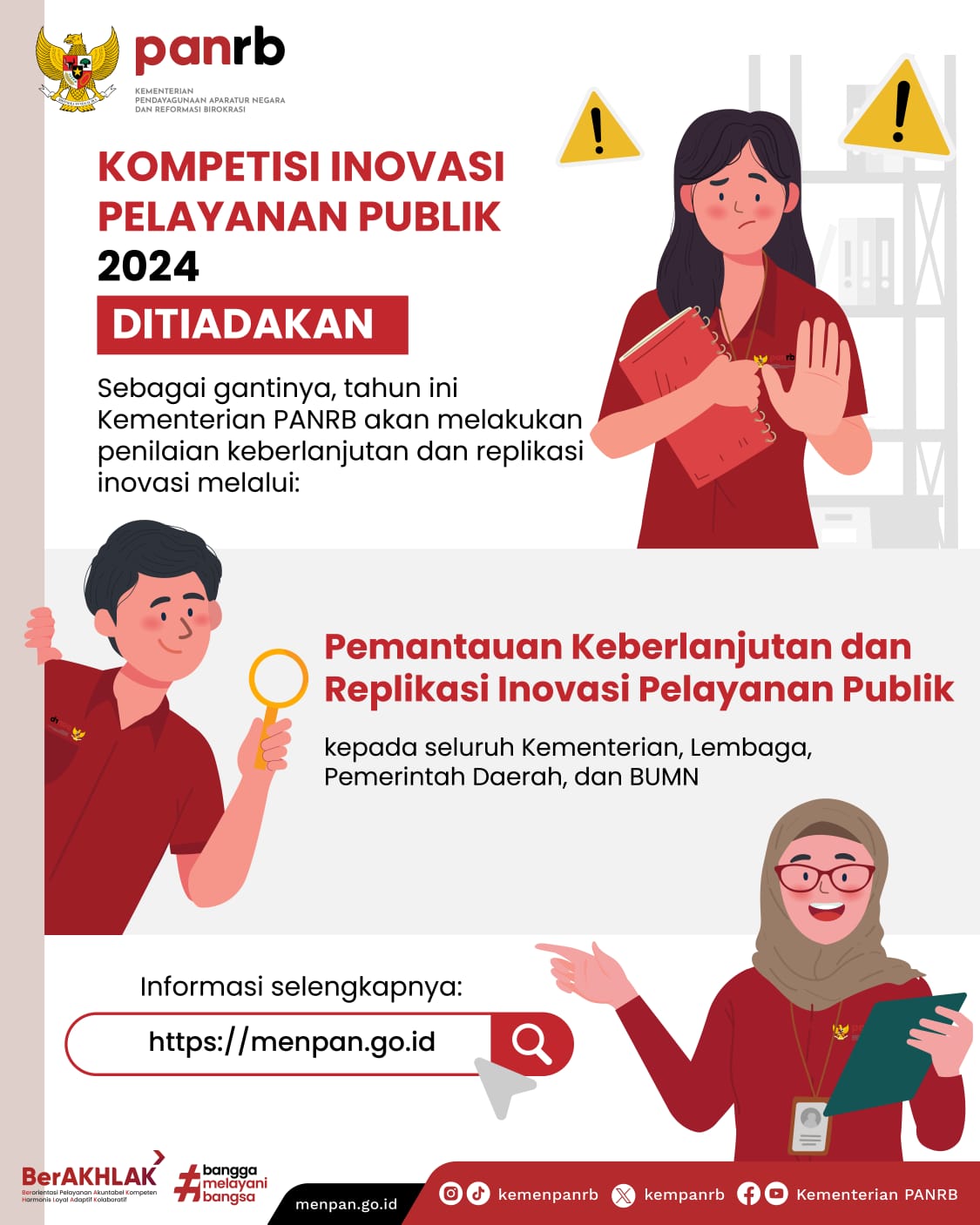 KOMPETISI INOVASI PELAYANAN PUBLIK TAHUN 2024 DITIADAKAN | Bagian Organisasi